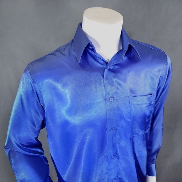Daniel Ellissa | Shirts | Daniel Ellissa Blue Satin Dress Shirt | Poshmark